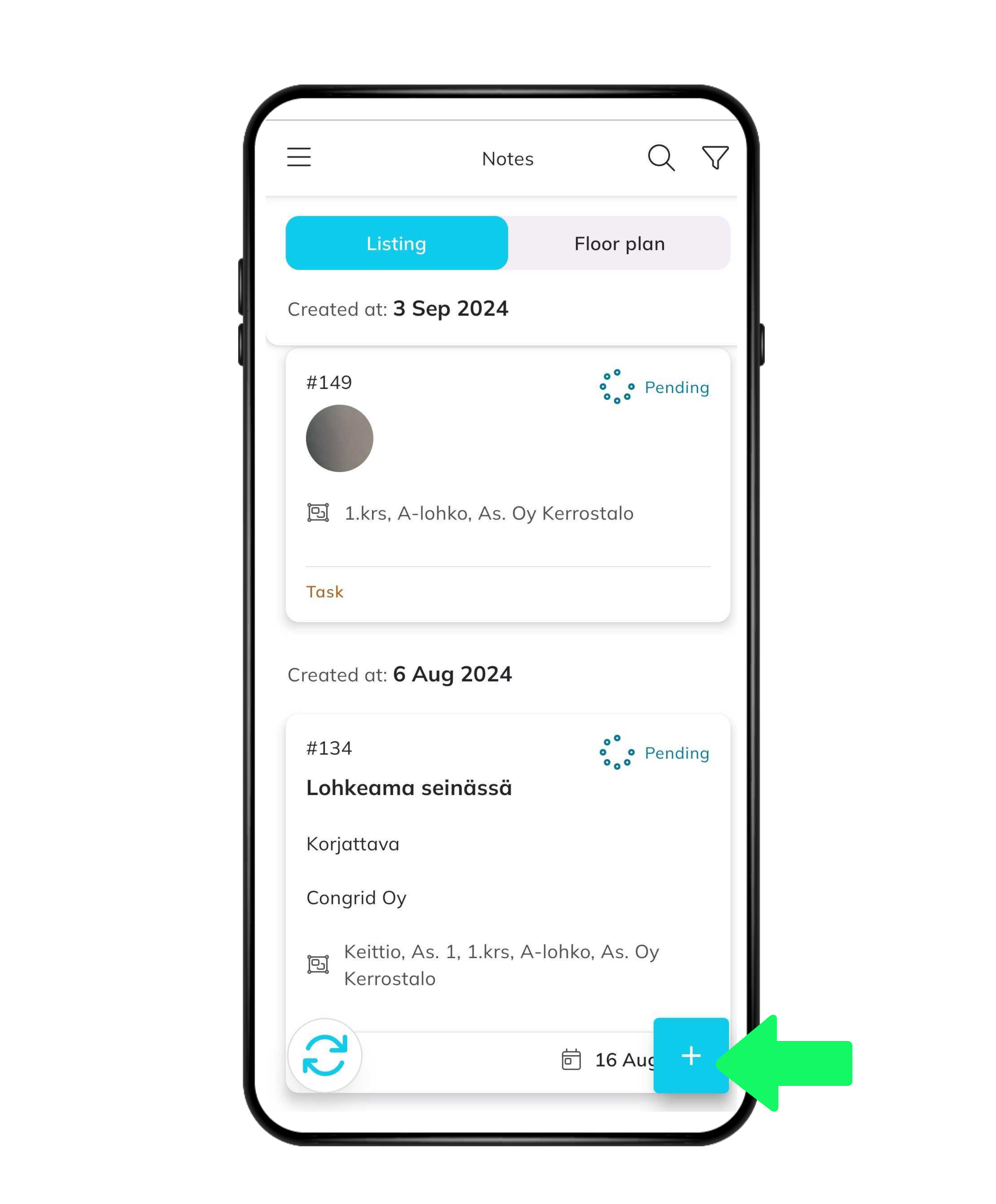 Task note - how to record notes – Congrid knowledgebase
