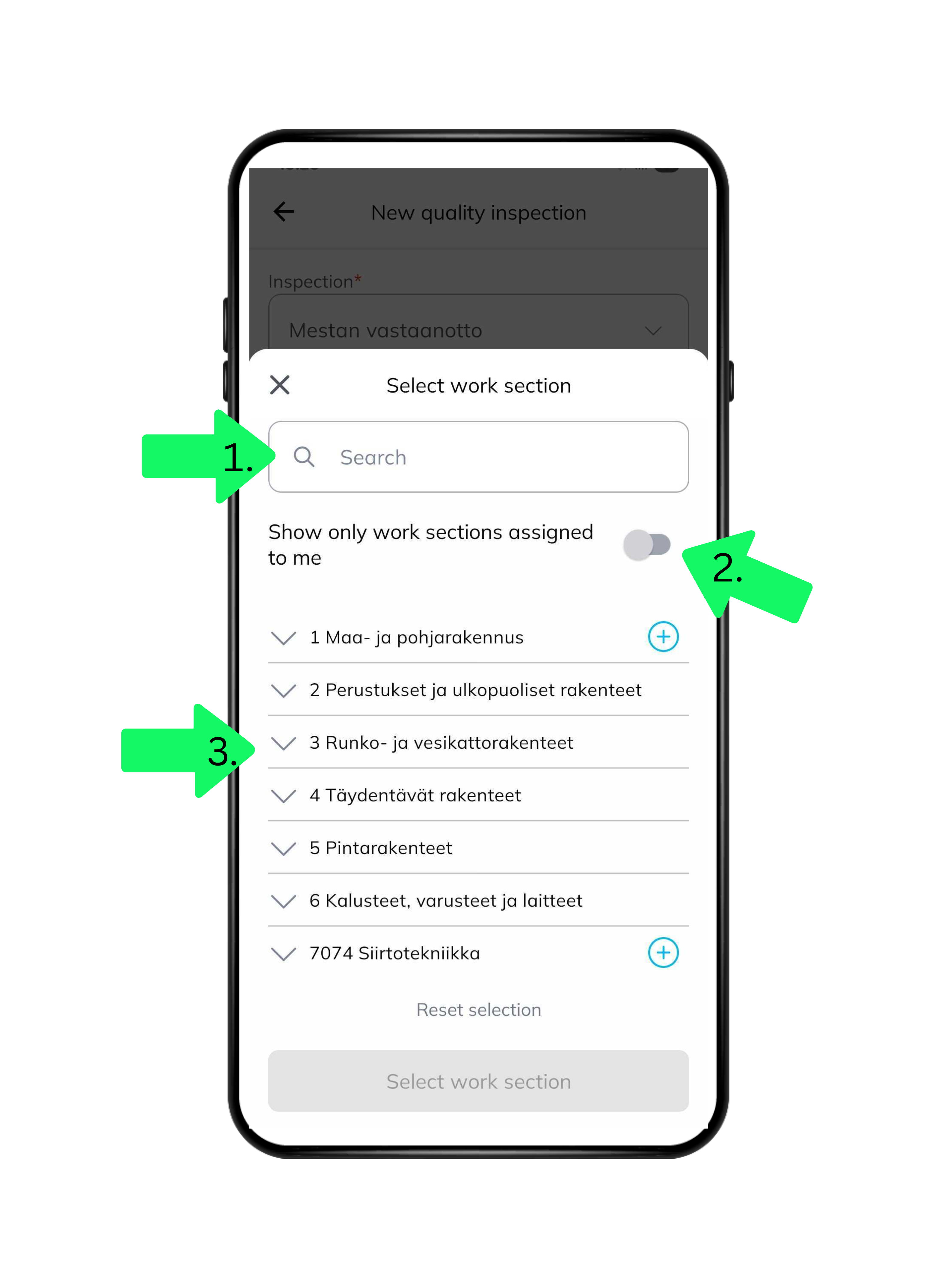 Creating a quality inspection from ready template – Congrid knowledgebase