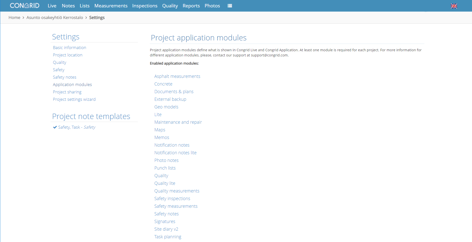 Congrid Live - Project Settings - Application Modules – Congrid ...