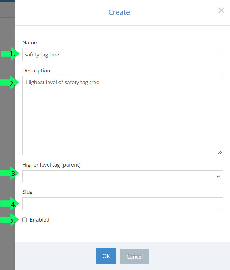 Creating a tag tree and tags – Congrid knowledgebase
